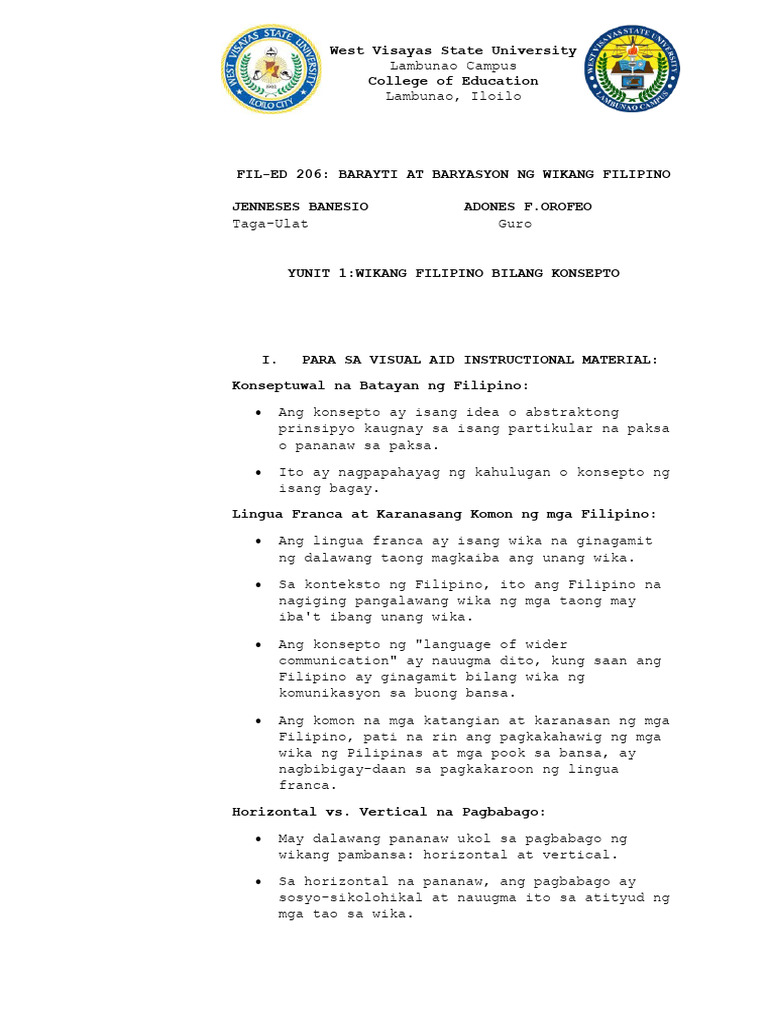 Banz Report To Fil Ed 206 | PDF