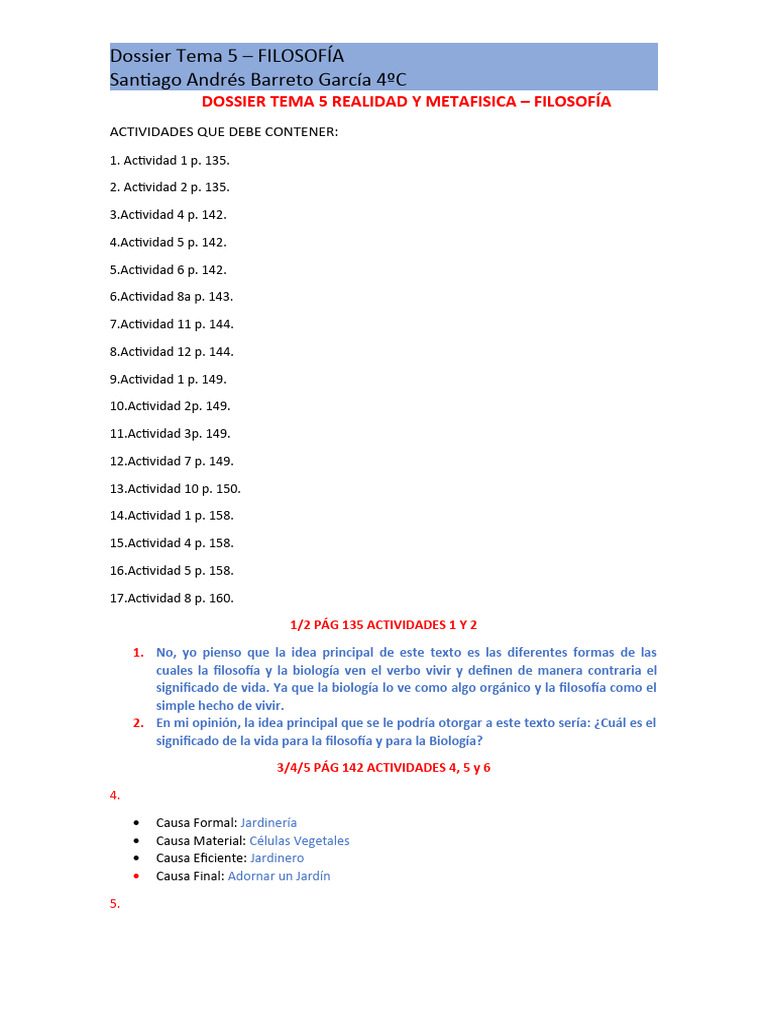 Dossier Tema 5 - FILOSOFÍA | PDF | Dios | Existencia de dios