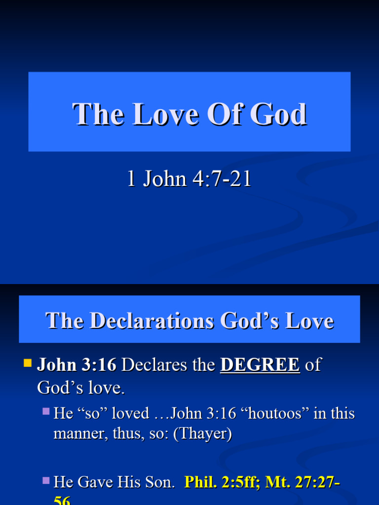 The Love of God | PDF | Sin | Metaphysics Of Religion