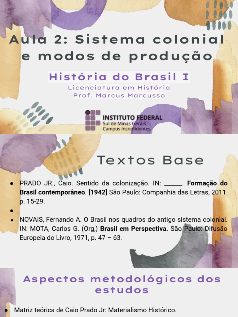 Prado Júnior e Novais | PDF | Escravidão | Brasil