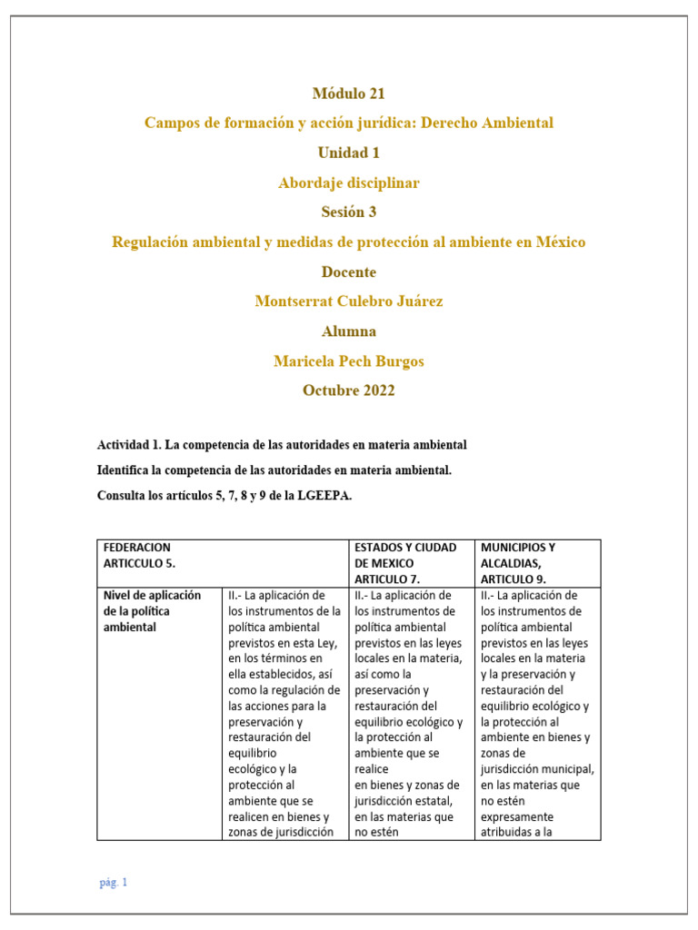 M21 U1 S3 Mapb | PDF | Agua | Residuos