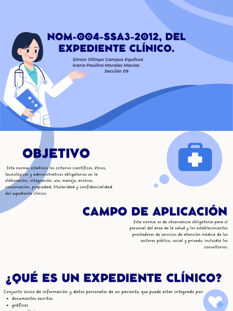 NOM 04 expediente clínico | PDF | Cirugía | Historial médico