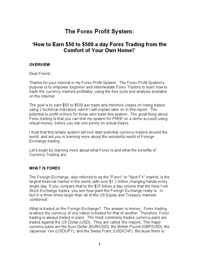 Trading Forex The Forex Profit System | PDF | Foreign Exchange Market ...