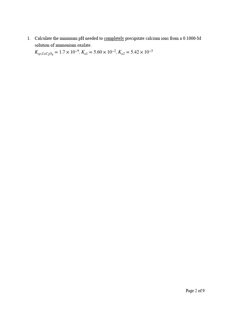 Analytical Chemistry 1 Test 3 SAMPLE-4 | Download Free PDF ...