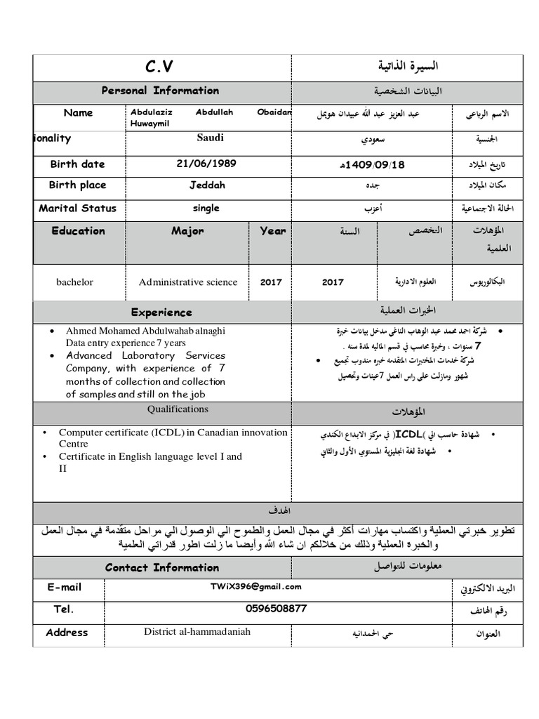 CV 2020 | PDF