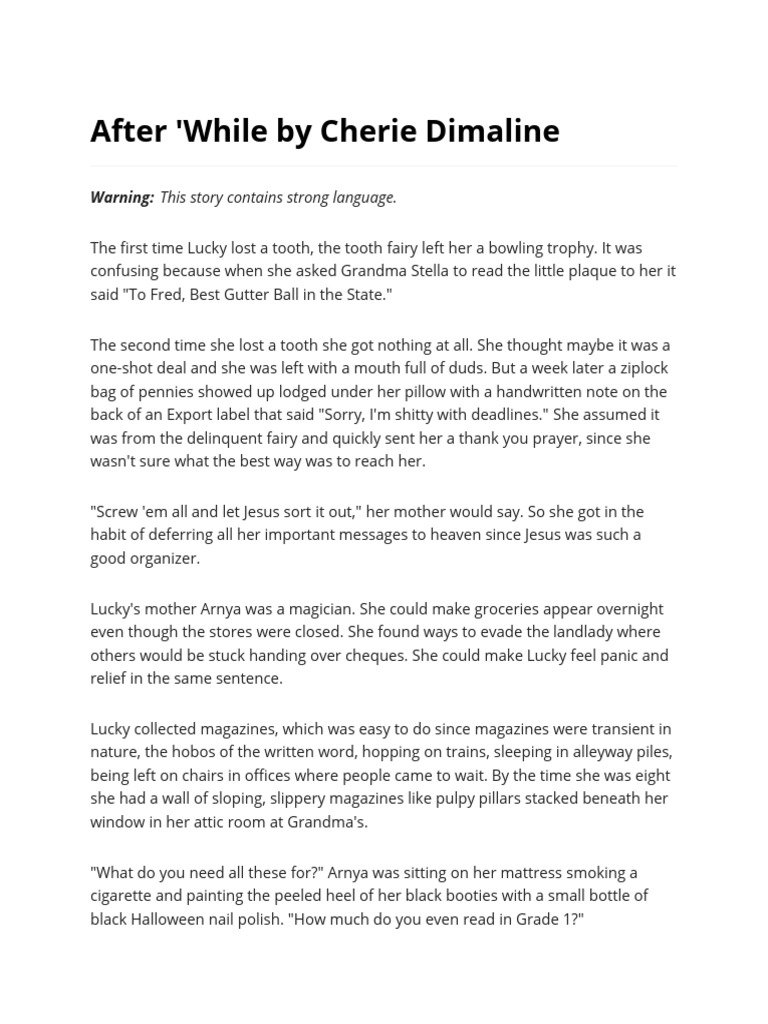 After While | PDF | Poetry