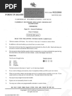 CSEC Biology Past Papers 1 - 2020 | PDF