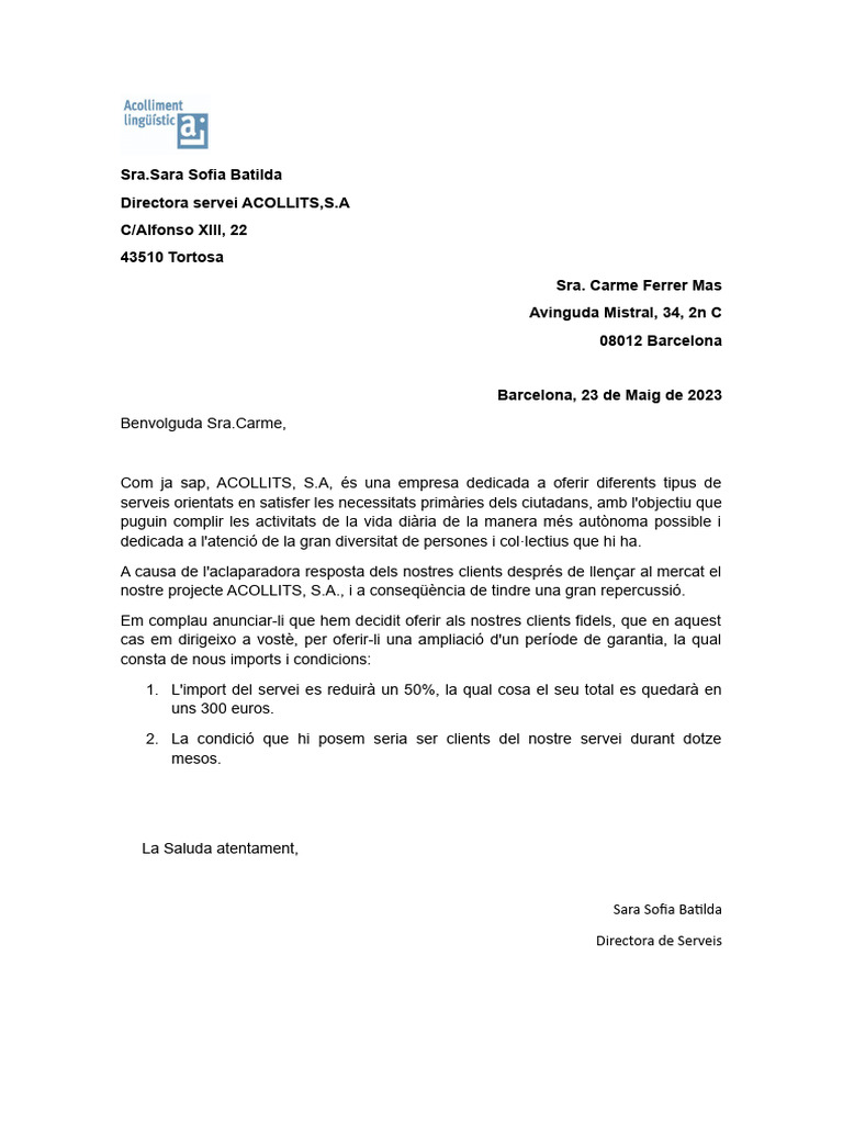 MP01 Uf2 NF3 Carta - 1 Sarasofiabatilda | PDF