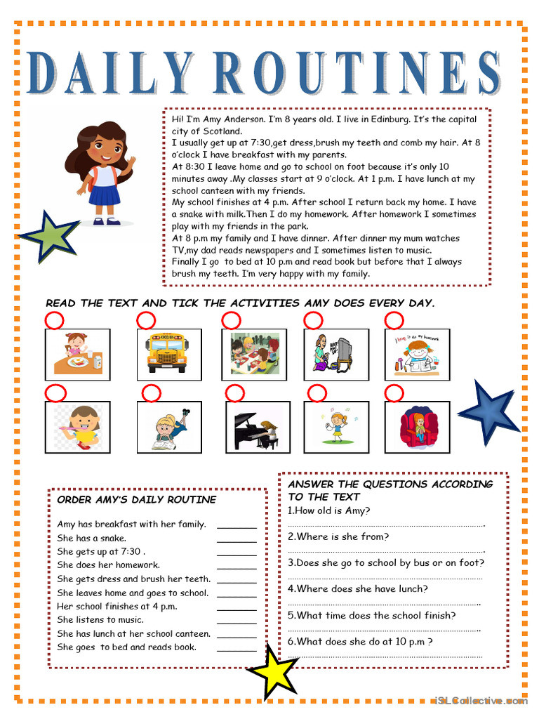 Present Simple Tense - Daily Routines | PDF | Cuisine | Eating ... Present Simple Tense - Daily Routines | PDF | Cuisine | Eating ...
