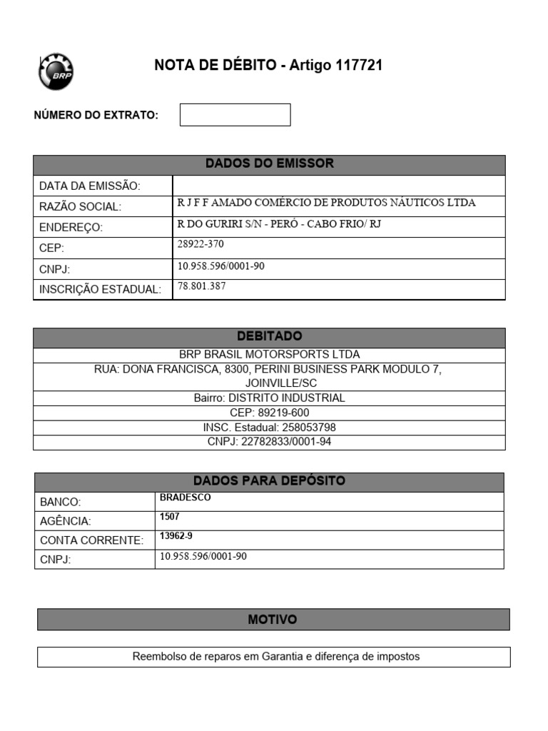 NOTA DE DEBITO Dsgsdfds | PDF