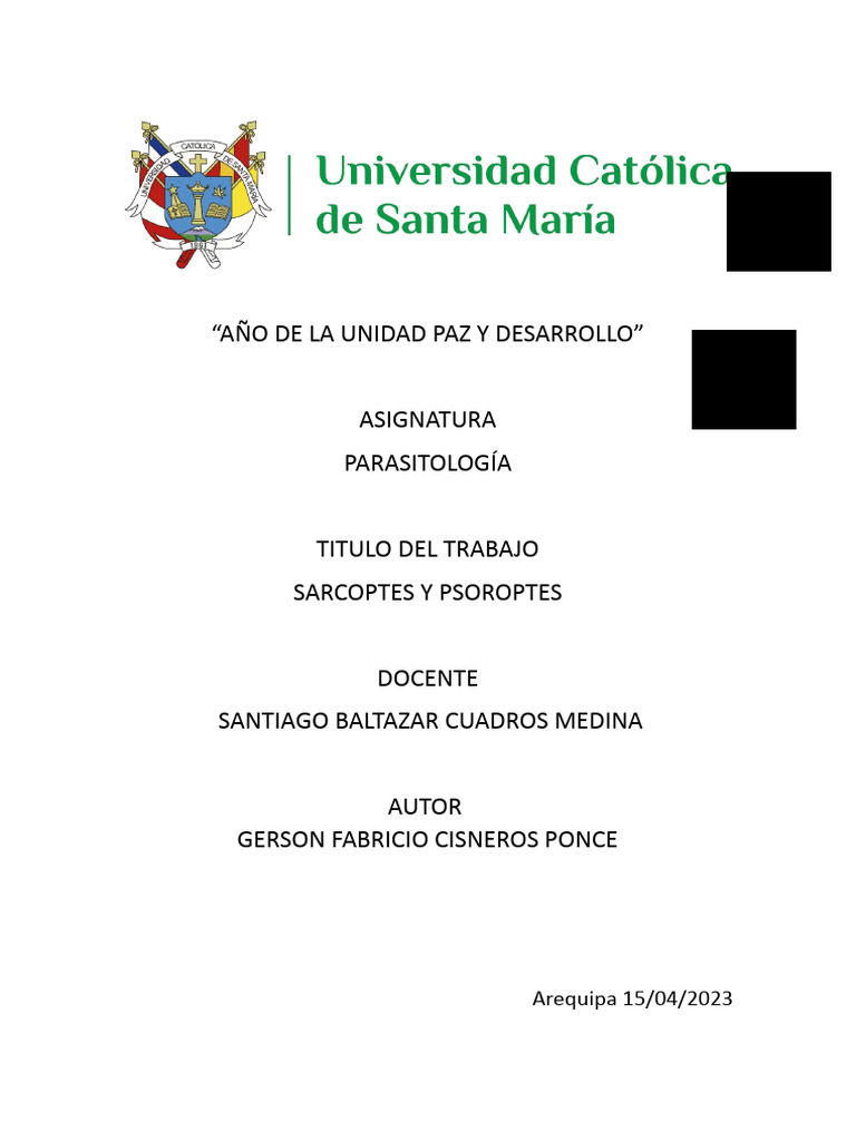 Sarcoptes y Psoroptes: Parásitos en Animales | PDF | Oveja ...