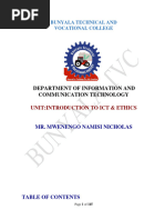 Introduction To Ict Module 1 College Notes | PDF | Microcomputers ...