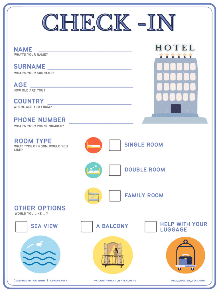 Hotel Check-In Form Template | PDF