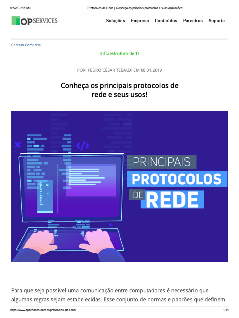 Principais Protocolos de Rede e Usos | PDF | Rede de computadores ...