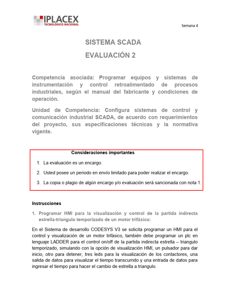 Evaluación SCADA y Programación HMI | PDF | Scada | Ingenieria Eléctrica