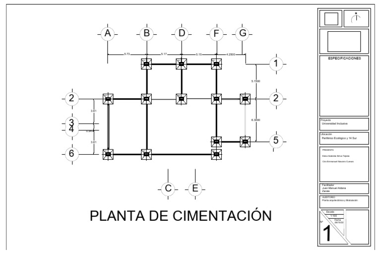 Planta de Cimentación | PDF