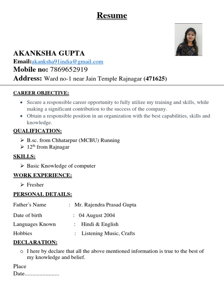 AKANKSHA GUPTA - Resume | PDF
