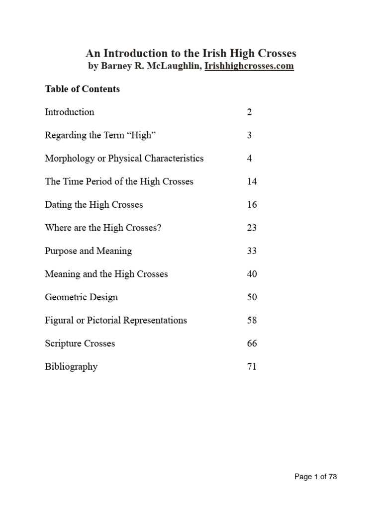 An Introduction To The Irish High Crosse | PDF