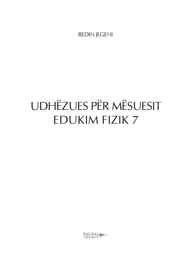 Udhëzues Për Mësuesit Edukim Fizik 7 | PDF
