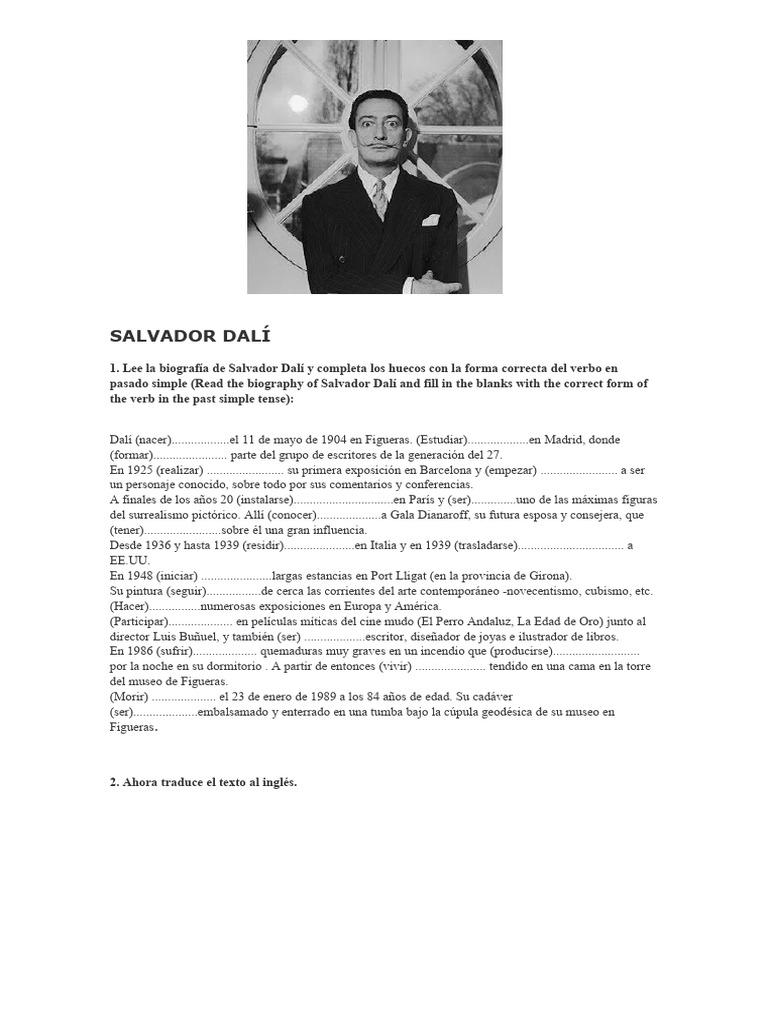 Salvador Dalí. Biografía | PDF