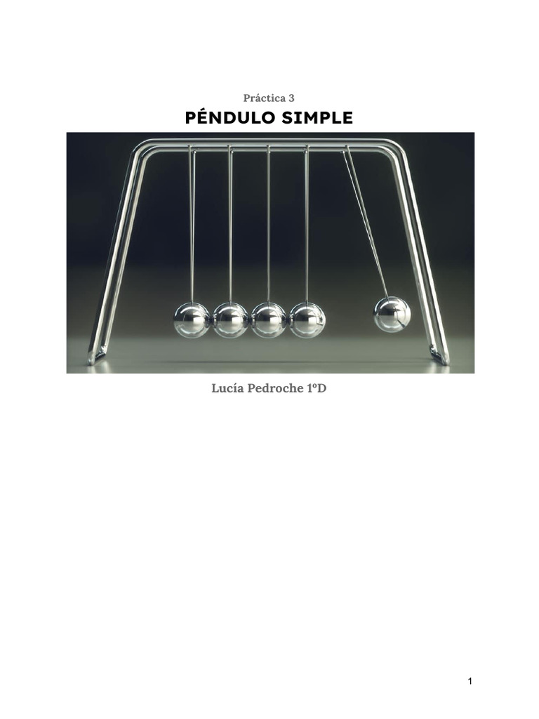 Pendulo Práctica 3 | PDF | Péndulo | Oscilación