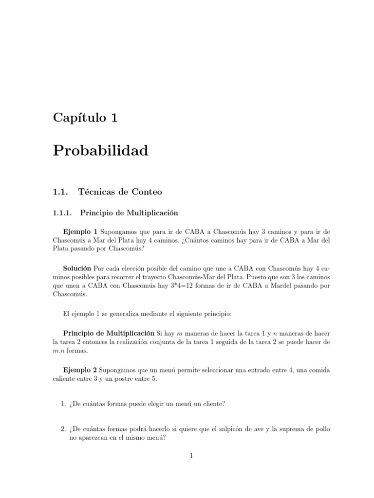 Probabilidad | PDF | Probabilidad | Combinatoria