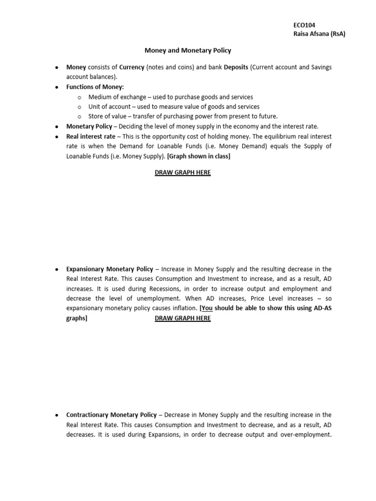 Money and Monetary Policy | PDF | Monetary Policy | Money Supply