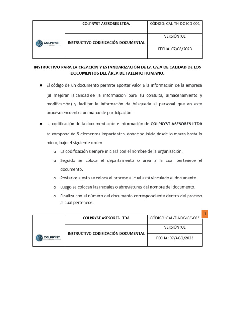 Instructivo Codificación Documental | PDF | Información | Informática