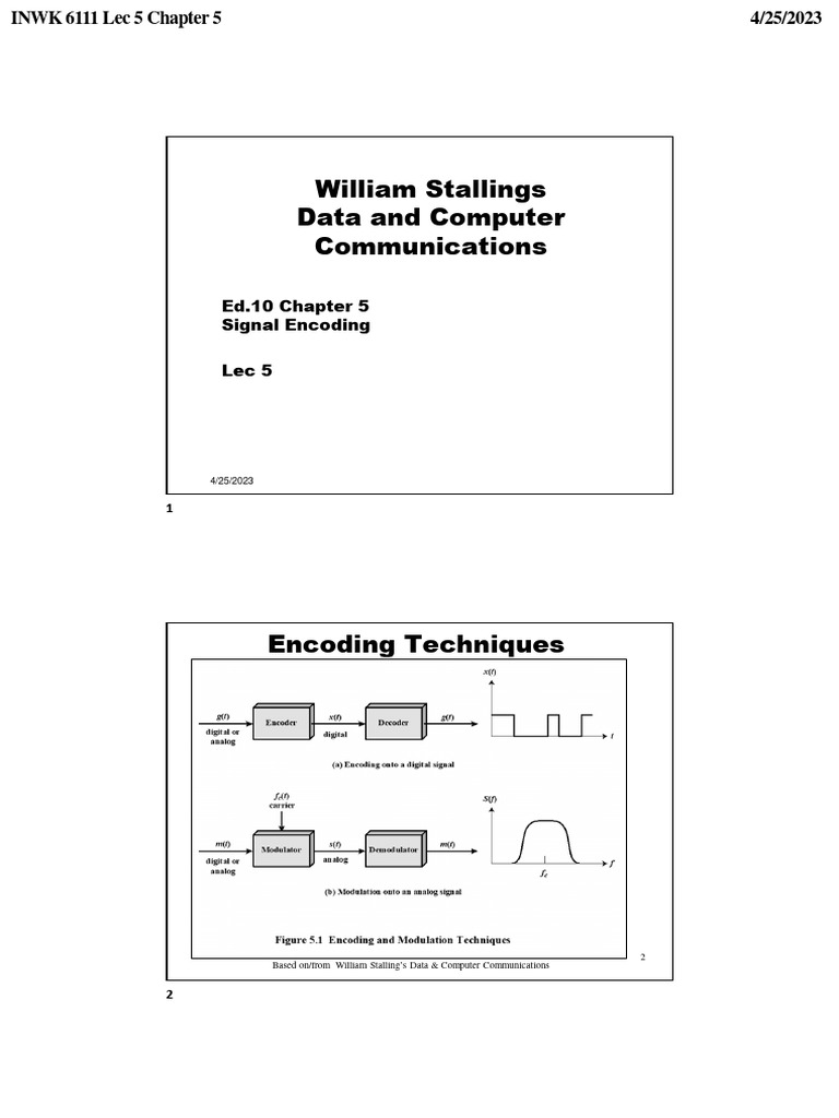 Signal Encoding Techniques Overview | PDF | Digital Signal | Computer Data