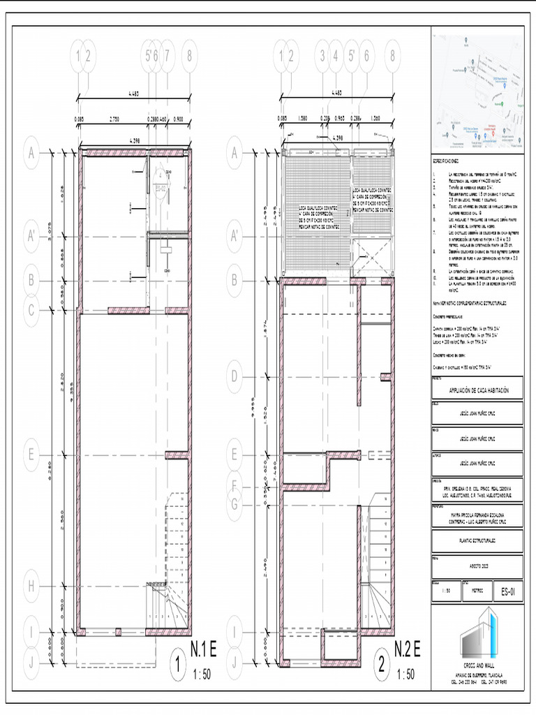 SEGOVIA - ESTRUCTURAL - Plano - ES-01 - PLANTAS ESTRUCTURALES | PDF | Ingeniería de Edificación ...