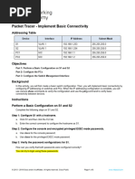 11.10.1 Packet Tracer - Design and Implement A VLSM Addressing Scheme | PDF