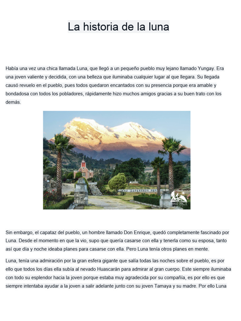 La Historia de La Luna | PDF | Luna