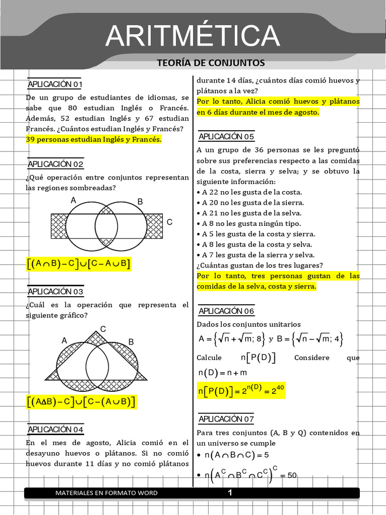 Teoría de Conjuntos | PDF | Matemáticas
