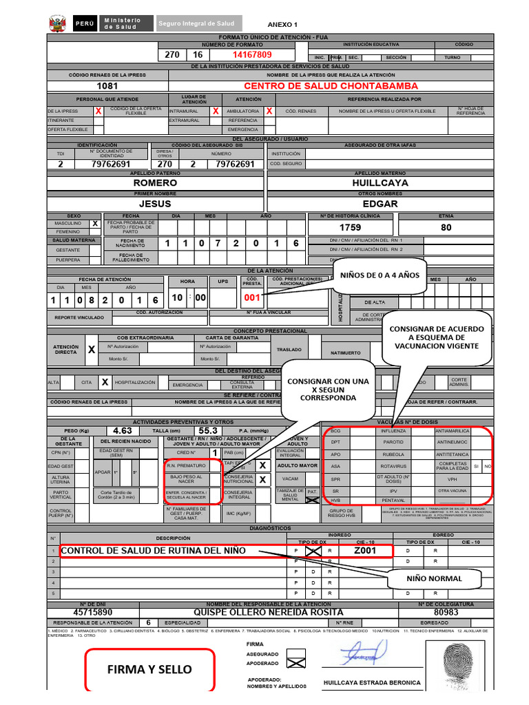 Fua Cod 001 - Control Cred | PDF | Cuidado de la salud | Ciencias de la ...