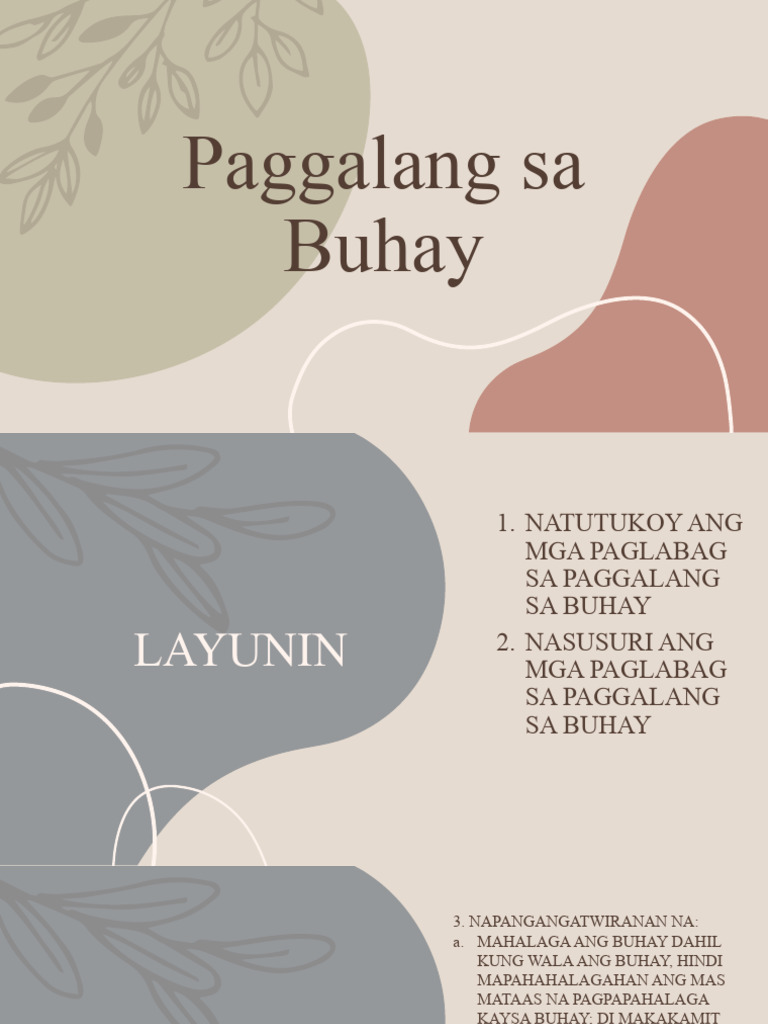 Paggalang Sa Buhay | PDF