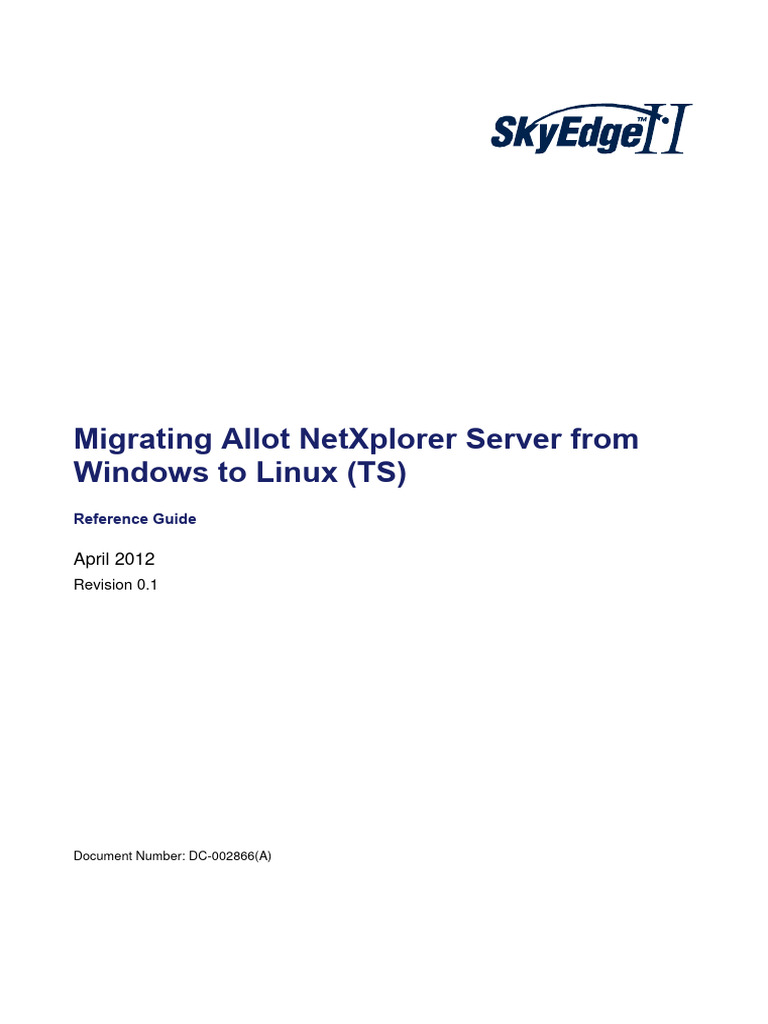 Allot NX Server Migration From Windows To Linux | PDF | Microsoft ...