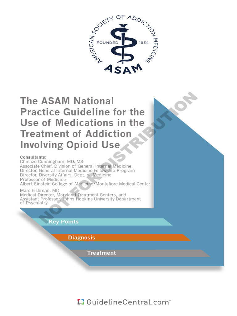 Asam National Practice Guideline Pocketguide | PDF | Addiction | Opioid ...