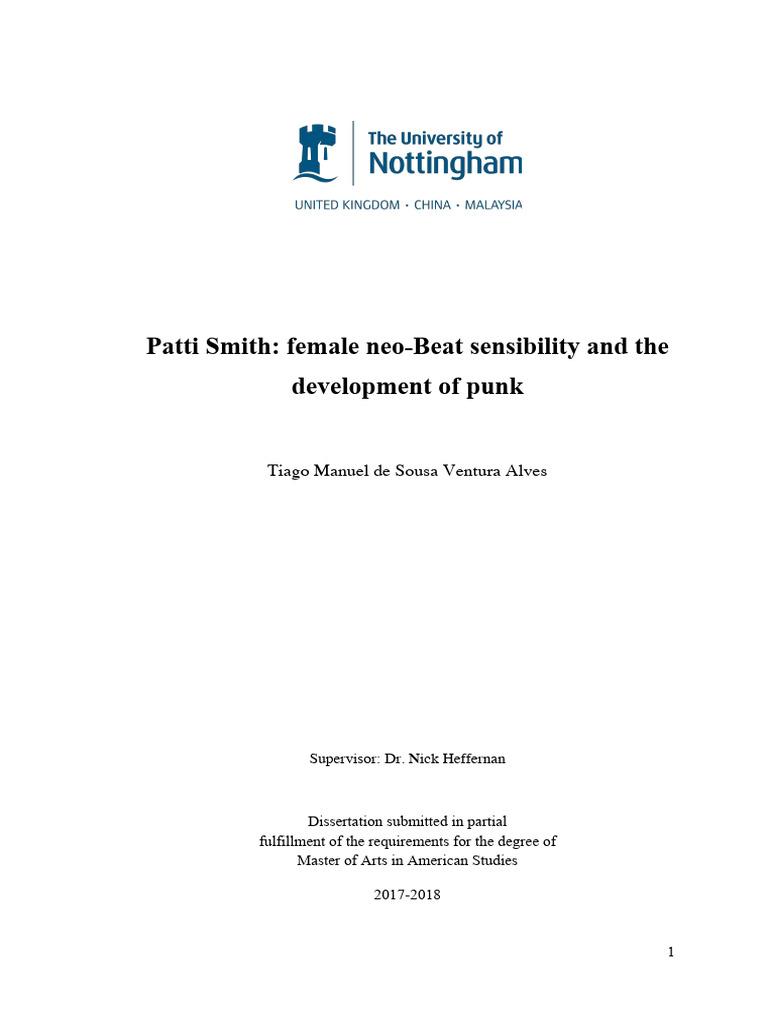 Patti Smith Female Neo Beat Sensibility | PDF | Beat Generation | Allen ...