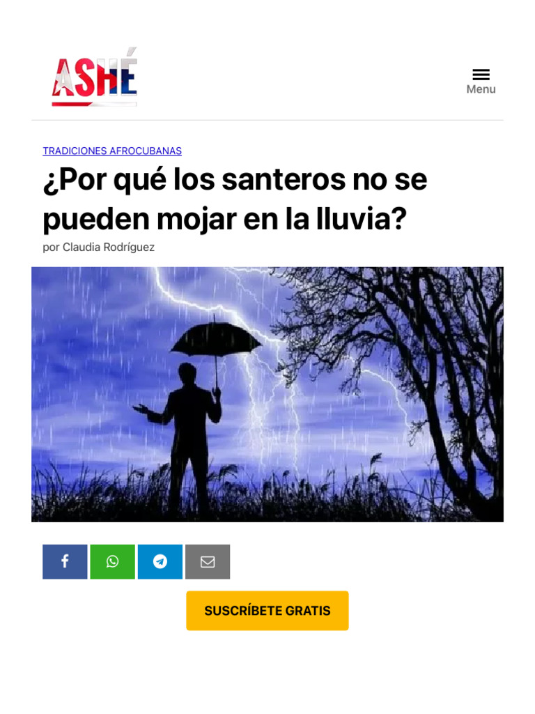 ¿Por Qué Los Santeros No Se Pueden Mojar en La Lluvia? (Pataki de Ajala ...