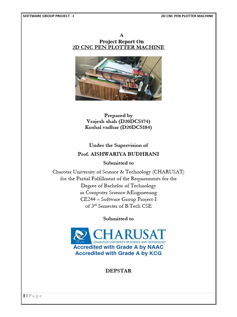 2d CNC Pen Plotter Machine FINAL PDF | PDF | Electric Motor | Numerical Control