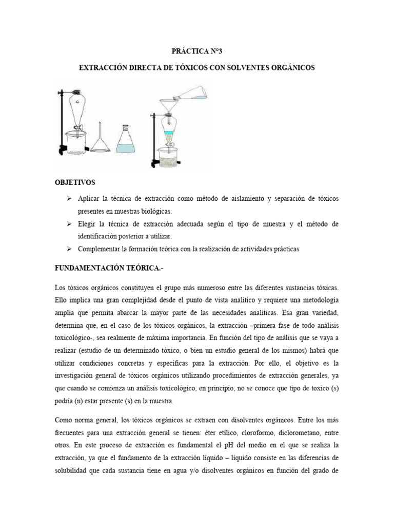 PRÁCTICA N°3 Extracción Con Solventes Orgánicos (11) | PDF | Solvente ...