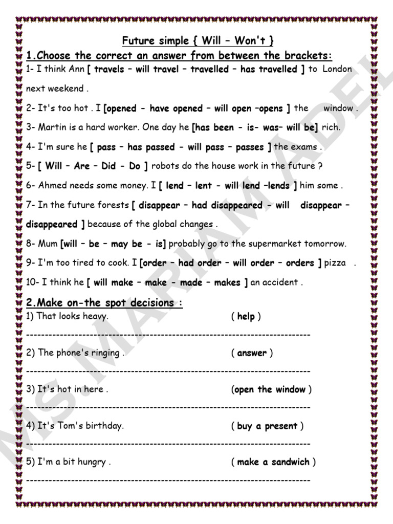 Future Simple | PDF