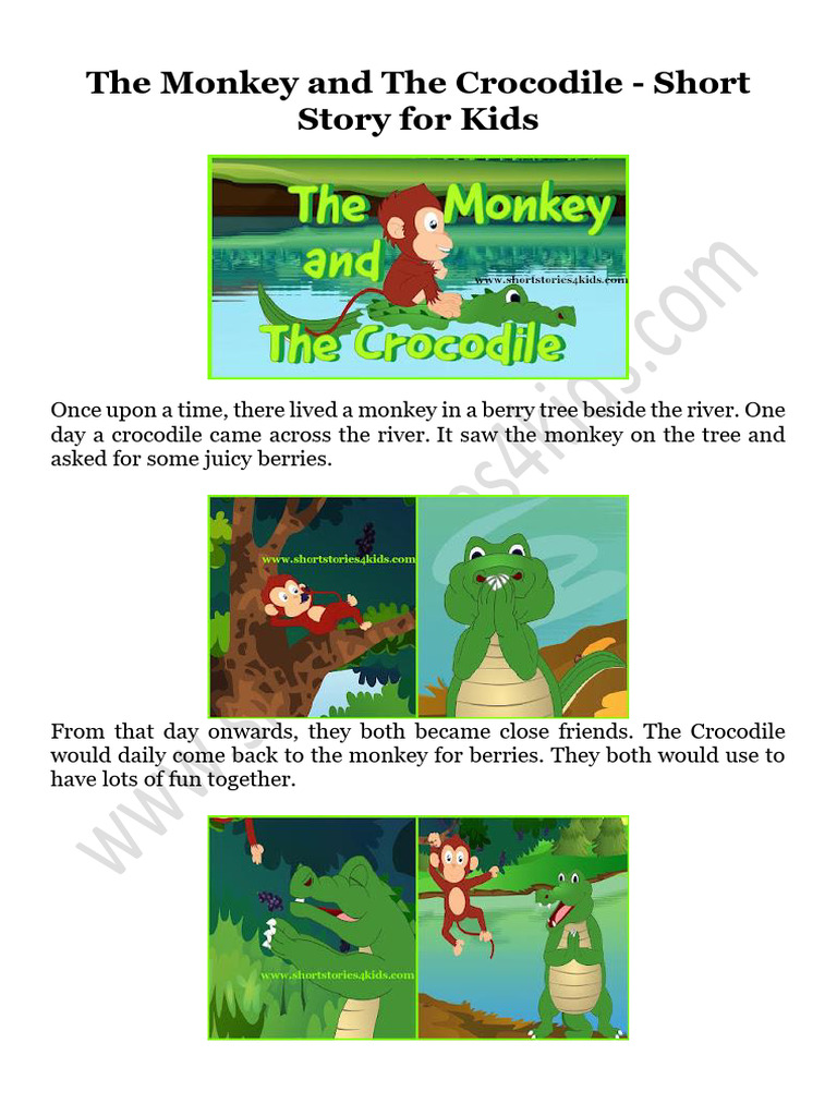 Monkey and Crocodile: A Short Tale | PDF | Religion & Spirituality ...