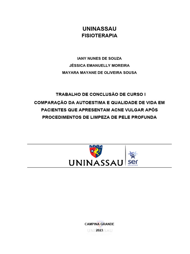 Tcc1 Finalizando Pdf Inflamação Autoestima