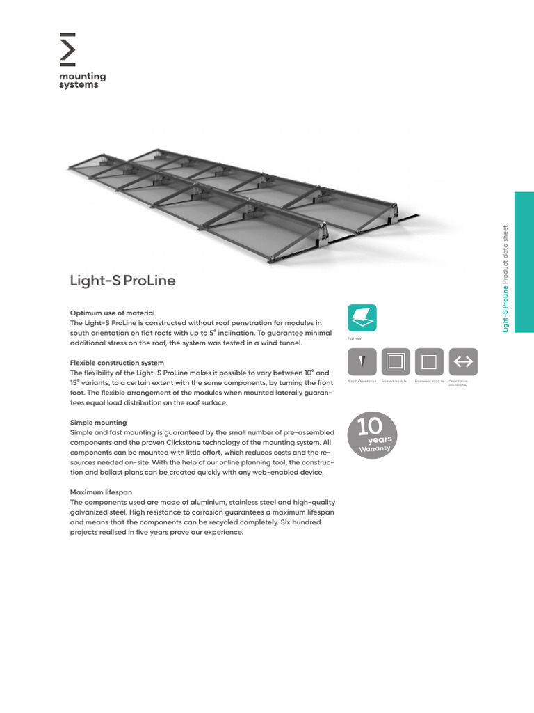 Mounting Systems MSY-TD - Light - S - ProLine - EN-1 | PDF | Sheet ...