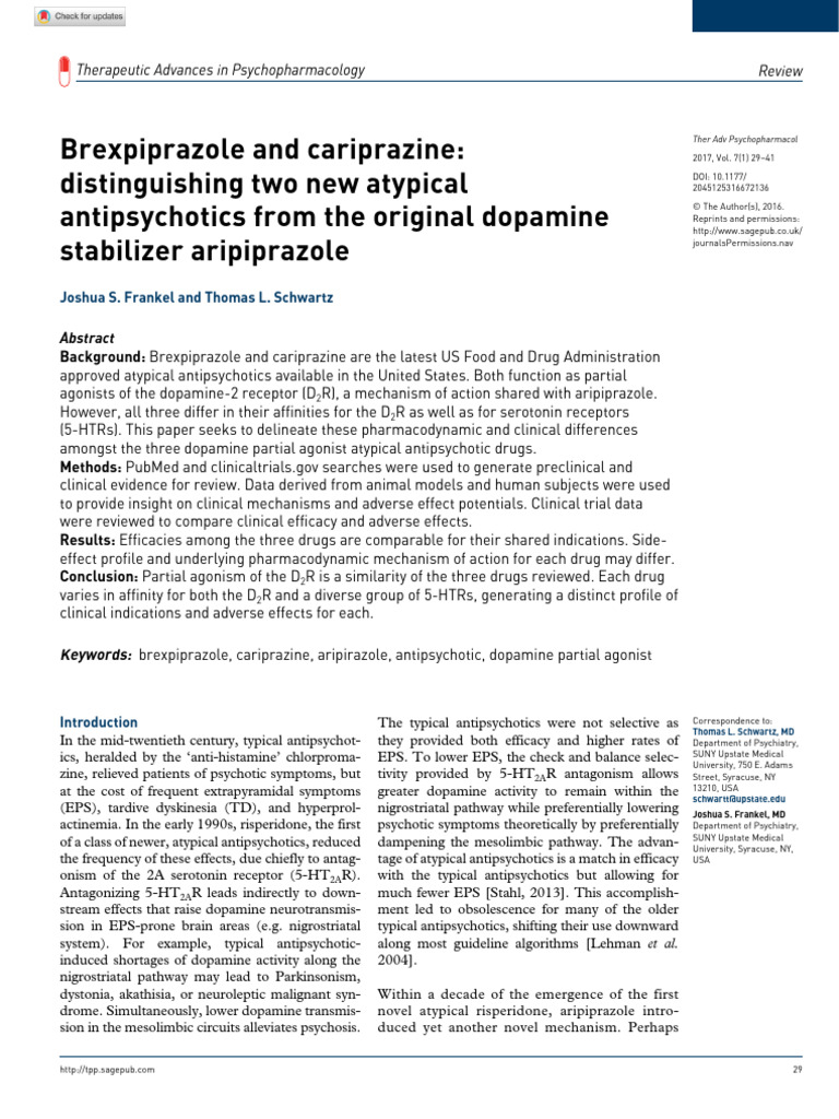 New Atypical Antipsychotics Overview | PDF | Antipsychotic | Dopamine Receptor D2