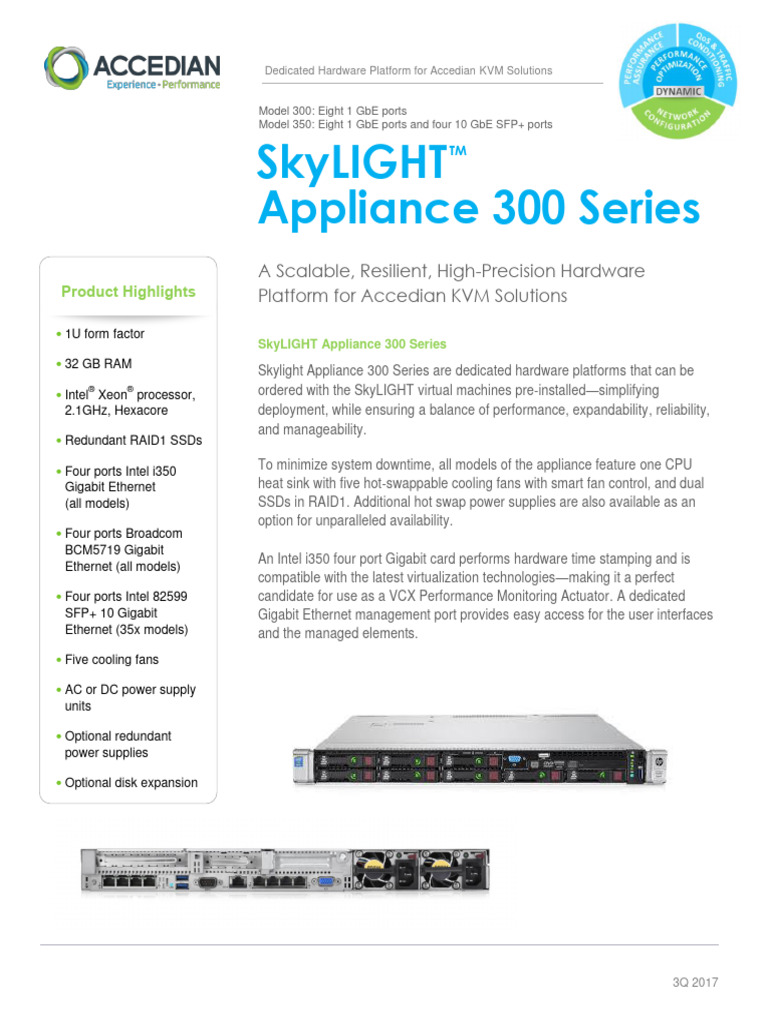 Datasheet - SkyLIGHT Appliance 300 Series - 2017-3Q | PDF | Solid State ...