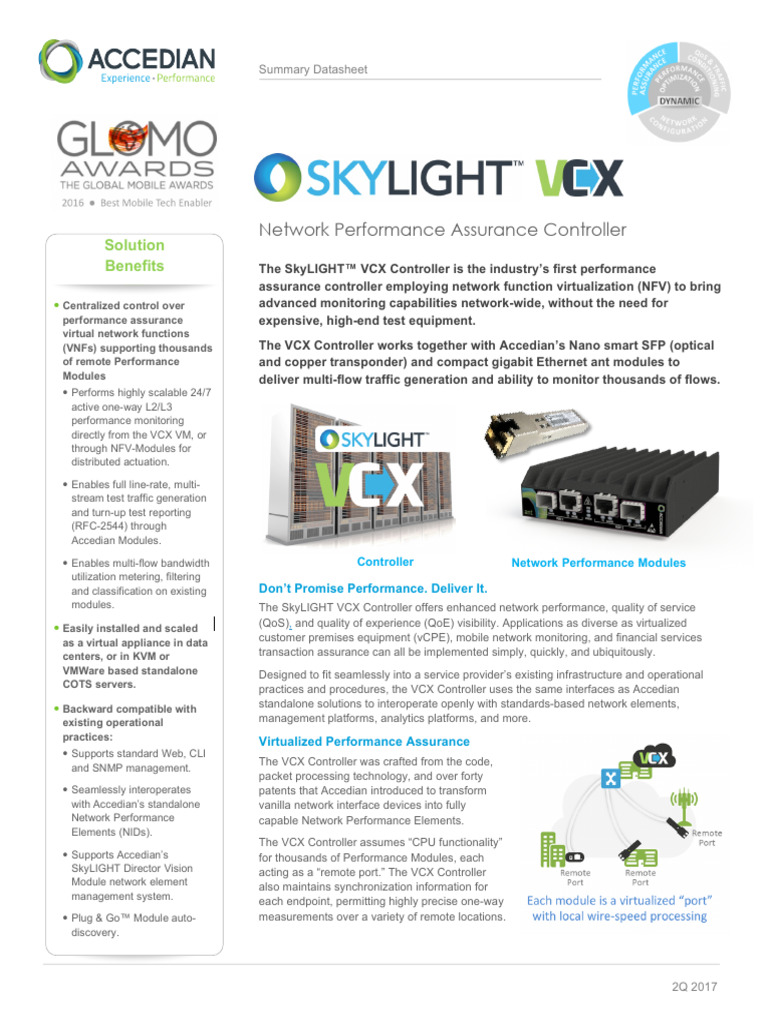 Datasheet - SkyLIGHT VCX - 2017-2Q | PDF | Computer Network | Bandwidth ...