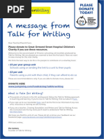 Talk for Writing: Classroom Activities | PDF