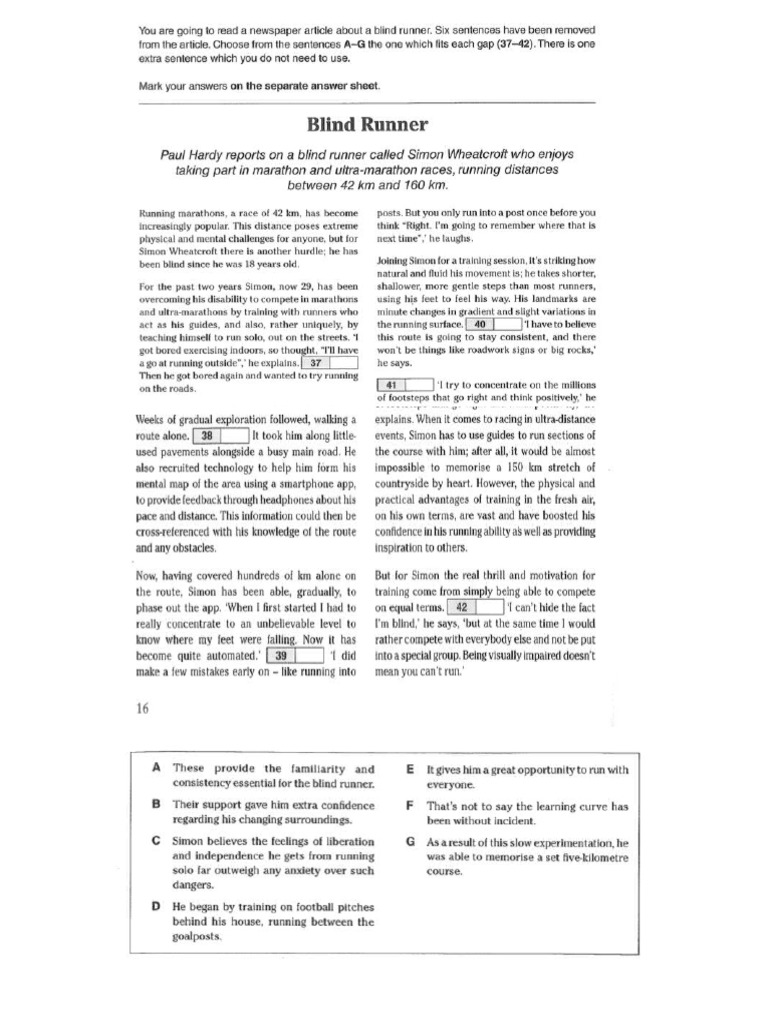 SS - Blind Runner | PDF